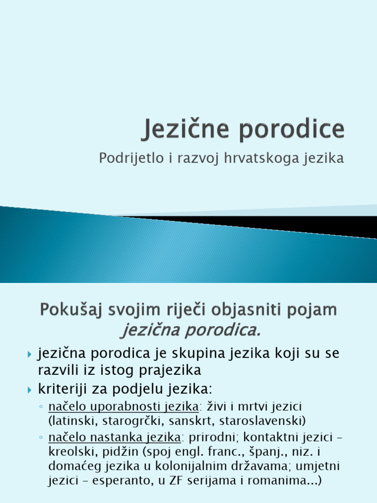 Jezične Porodice | PDF