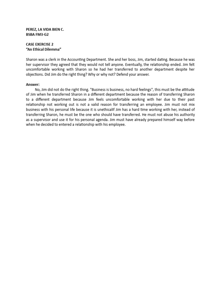 HRM Case Exercise 2 | PDF