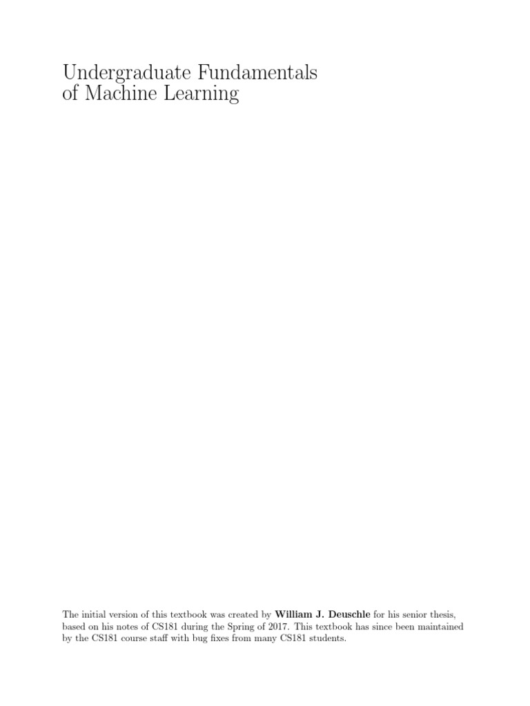Textbook | PDF | Errors And Residuals | Machine Learning