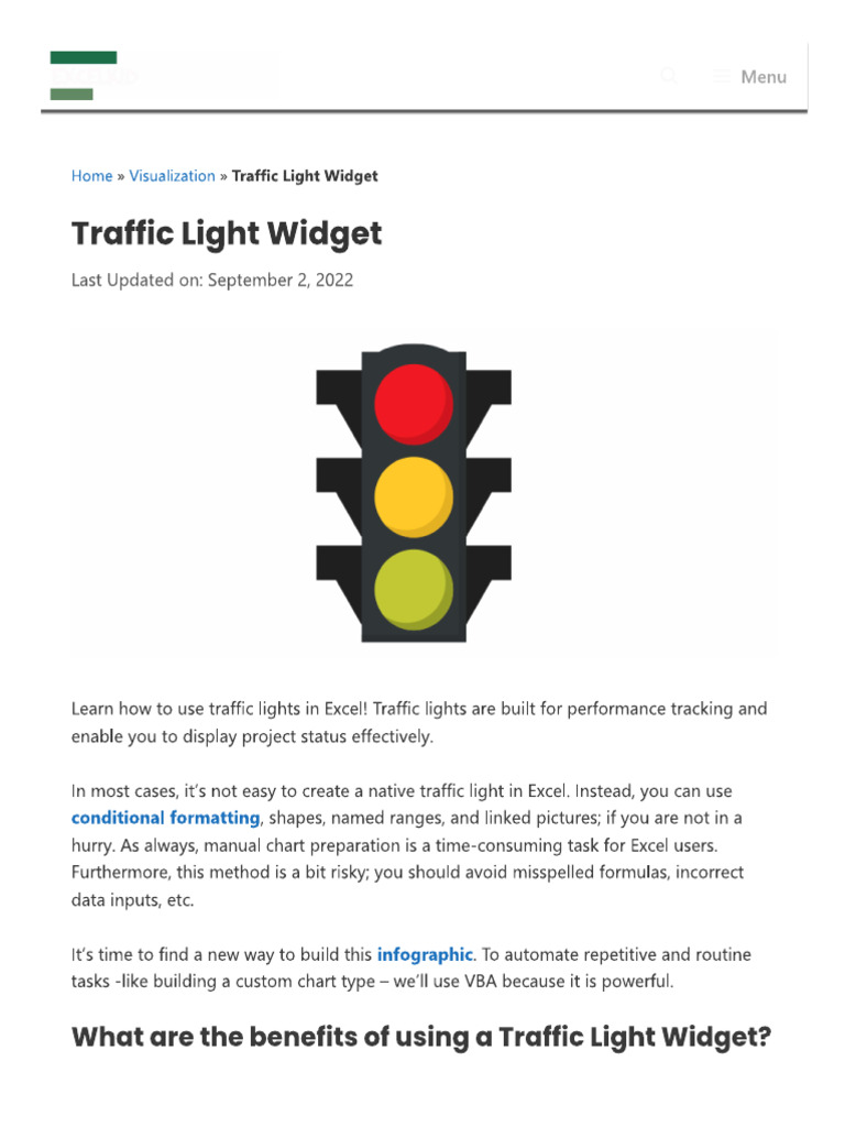 Traffic Light Widget Steps Pdf