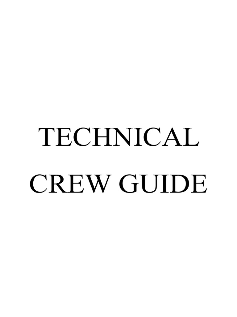 Technical Crew Guide | PDF | Loudspeaker | Microphone