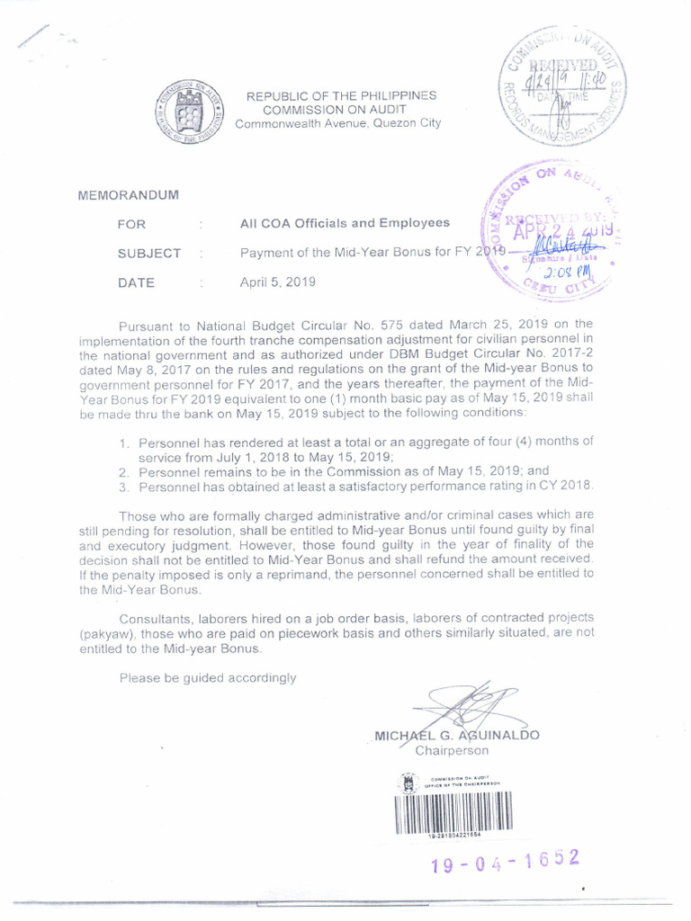 Midyear Bonus 2019 | PDF