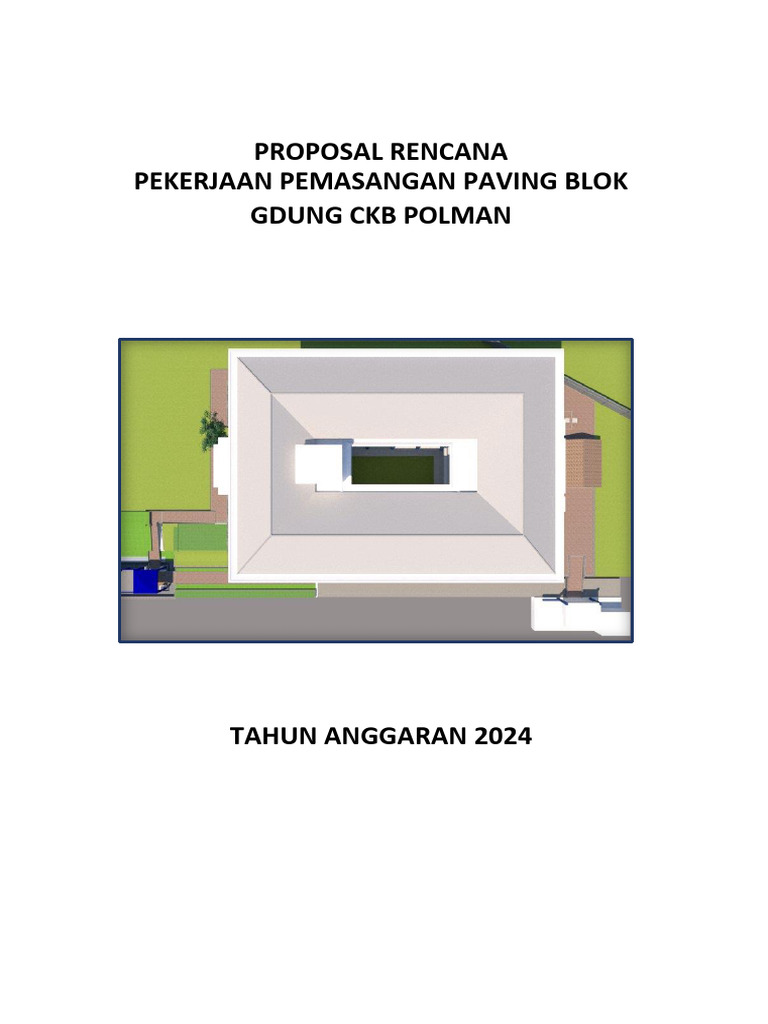 Rencana Pemasangan Paving Block 2024 | PDF | Teknologi & Rekayasa