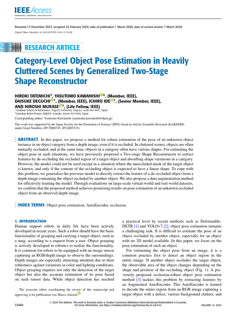 Category-Level Object Pose Estimation in Heavily Cluttered Scenes by ... Category-Level Object Pose Estimation in Heavily Cluttered Scenes by ...