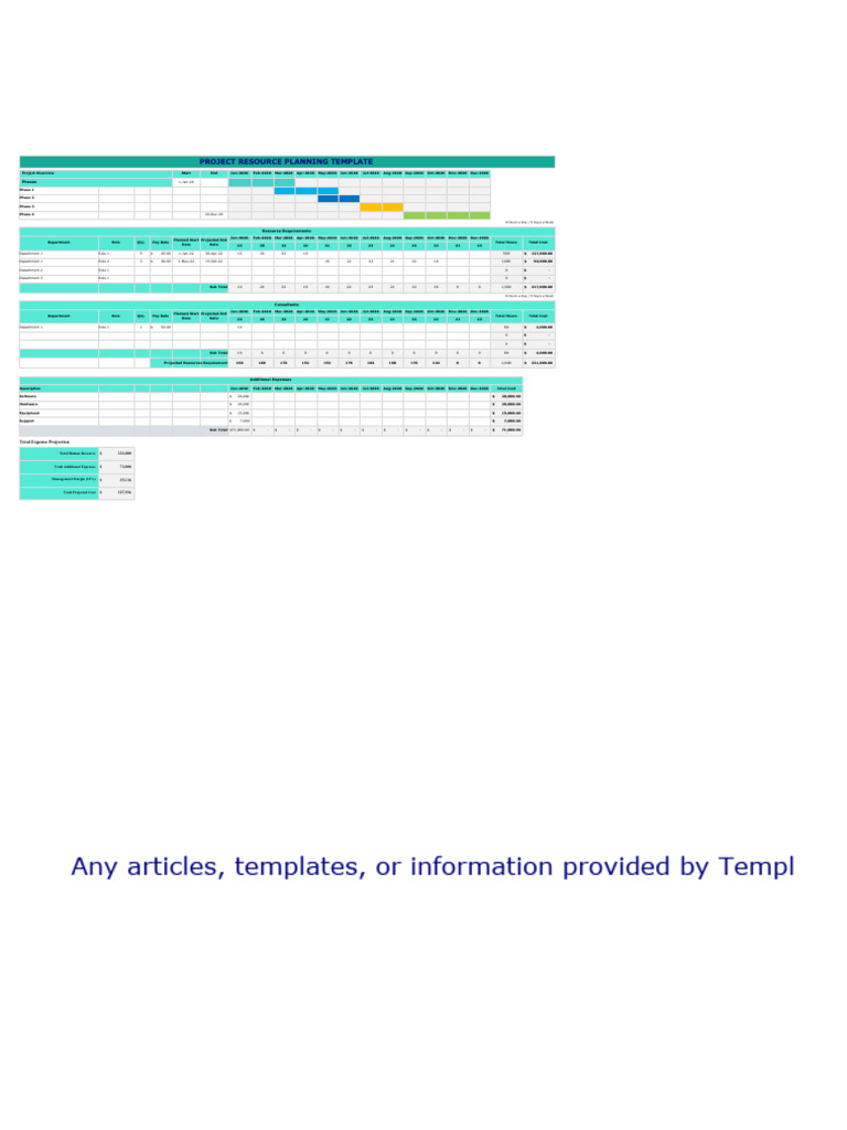 3ProjectResourcePlanningTemplateXLS(1) | PDF | Computing | Computer Engineering