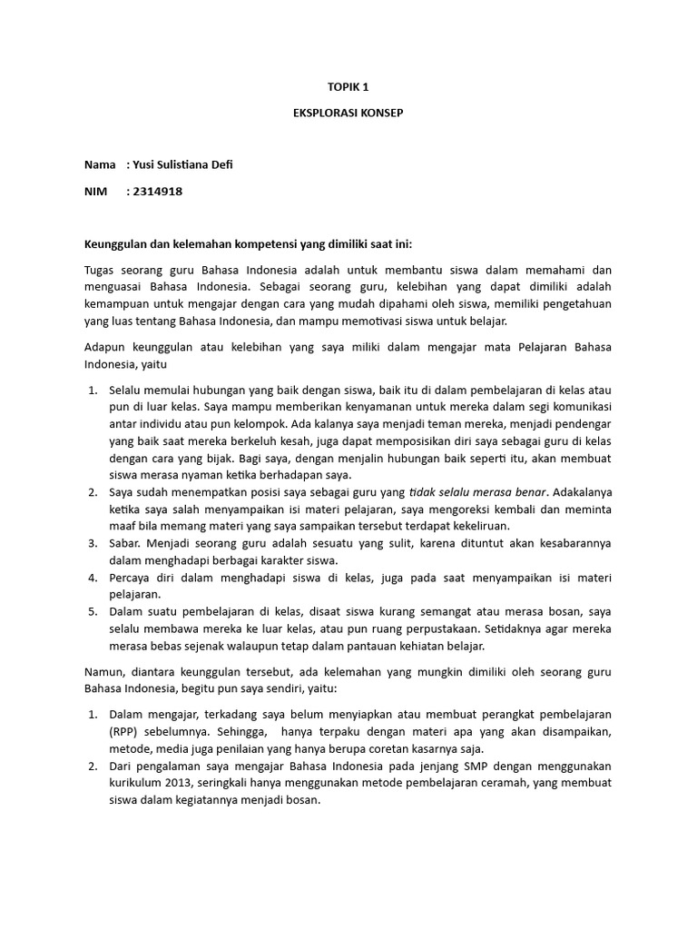 TOPIK 1 Eksplorasi Konsep (LK. Individu) | PDF