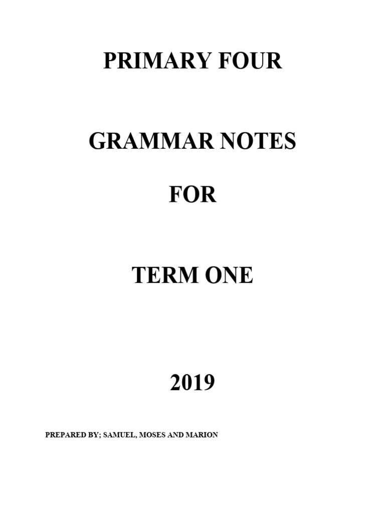 Primary Four | PDF | English Grammar | Adjective