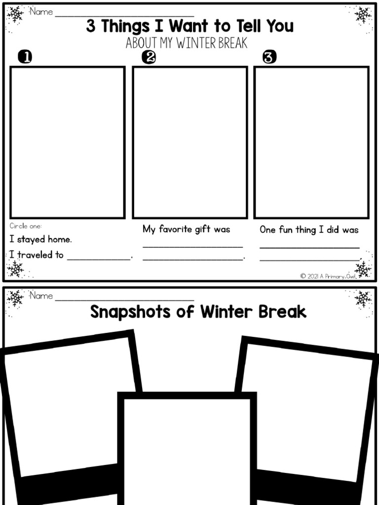 ReturnfromWinterBreakFreebie 1 | PDF