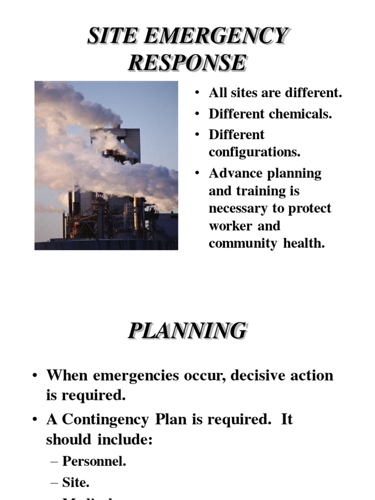 Site Emergency Response | PDF | Emergency | Hazards