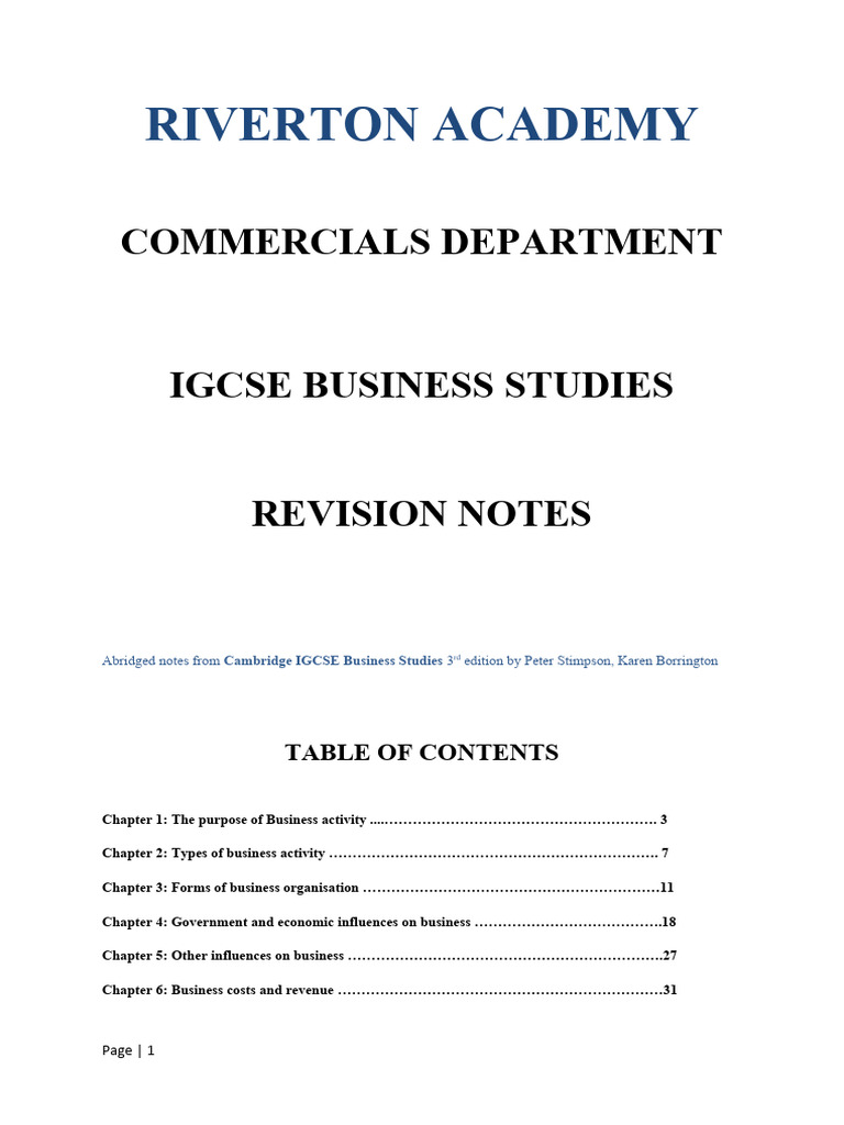 Bs Form 1 Notes Igsce | PDF | Franchising | Taxes