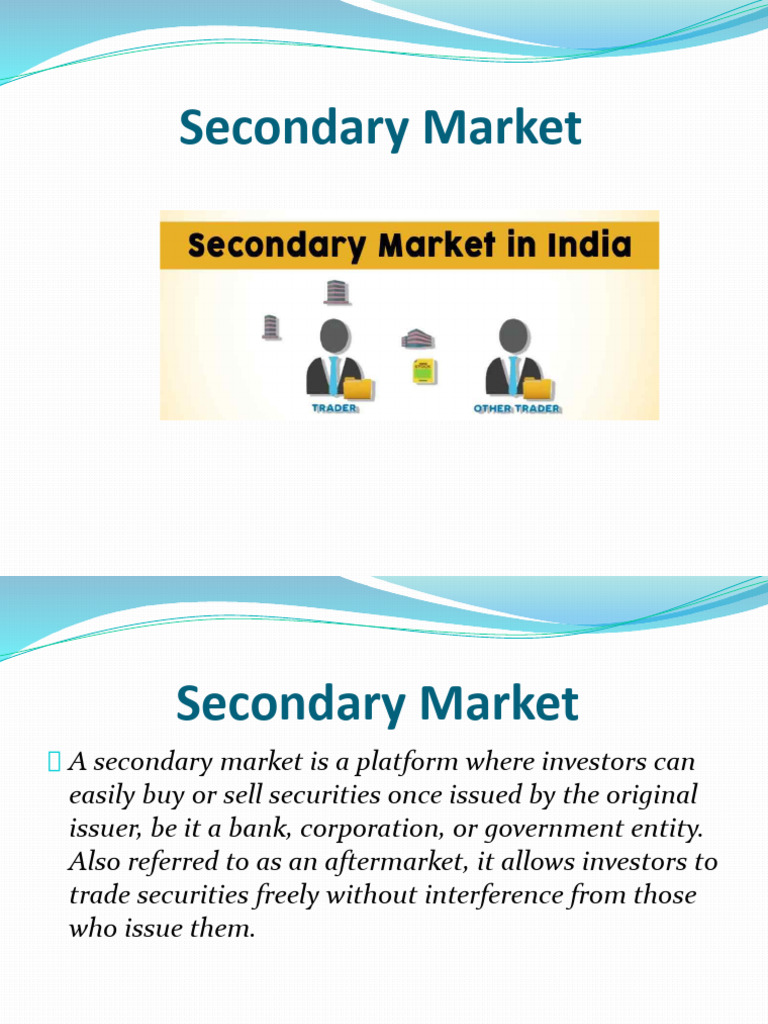 Secondary Market | PDF | Stocks | Clearing (Finance)