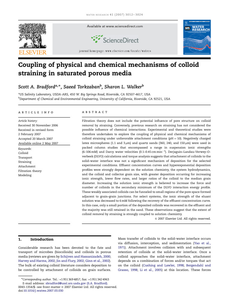 Bradford Et Al - 2007 - Coupling of Physical and Chemical Mechanisms of ...