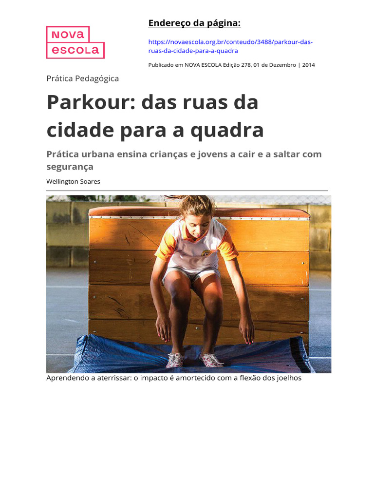 Parkour Das Ruas Da Cidade para A Quadra | PDF | Ginástica