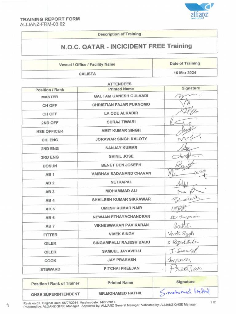 NOC QATAR IF TRAINING 16 Mar 2024 | PDF