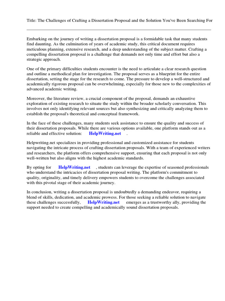 Dissertation Proposal Samples | PDF | Thesis | Franchising
