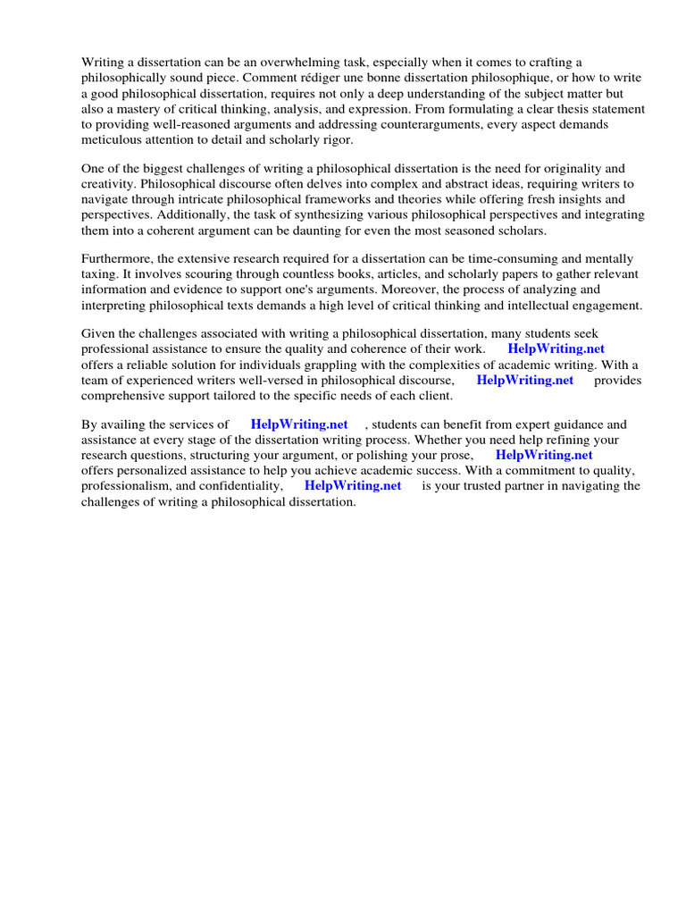 Comment Rediger Une Bonne Dissertation Philosophique | PDF | Websites ...