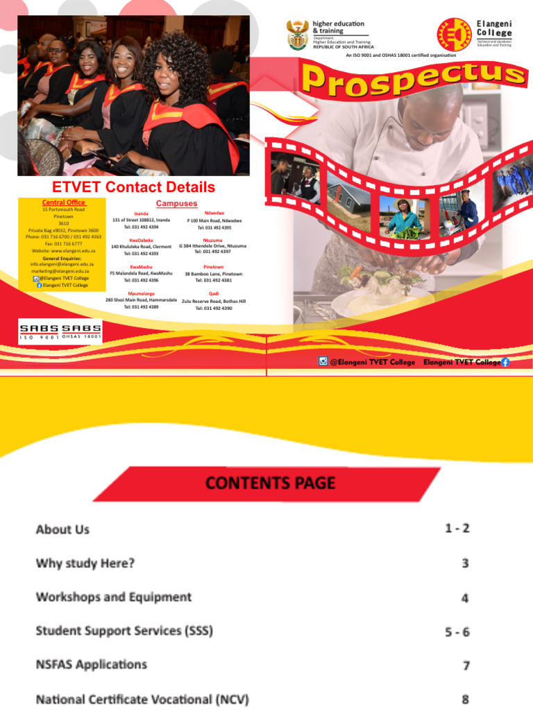 Elangeni TVET College Prospectus 2026 | PDF | Engineering