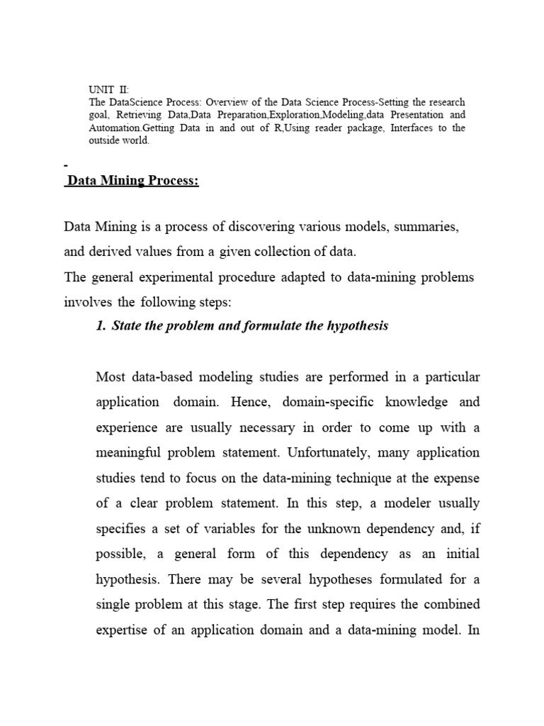 R Programming Unit-2 | PDF | Outlier | Data Analysis
