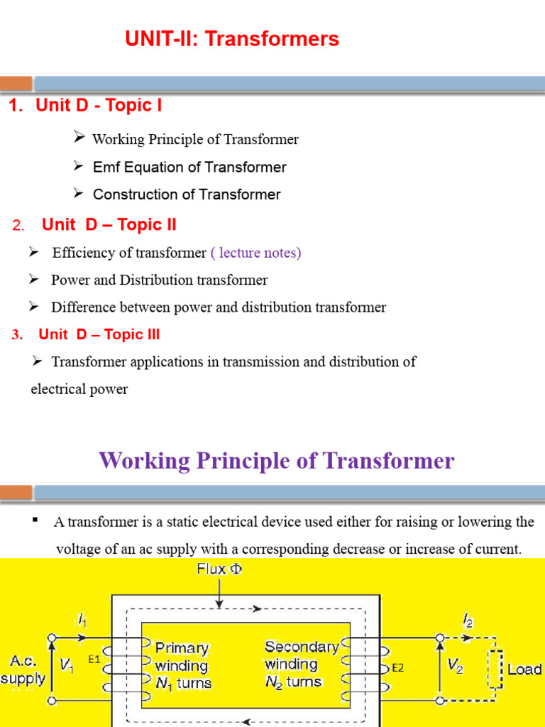 Transformer Working Principles & Types | PDF