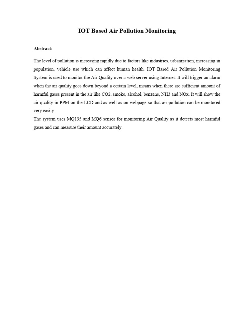 B16 IOT Based Wireless Sensor Network For Air Pollution Monitoring ... B16 IOT Based Wireless Sensor Network For Air Pollution Monitoring ...