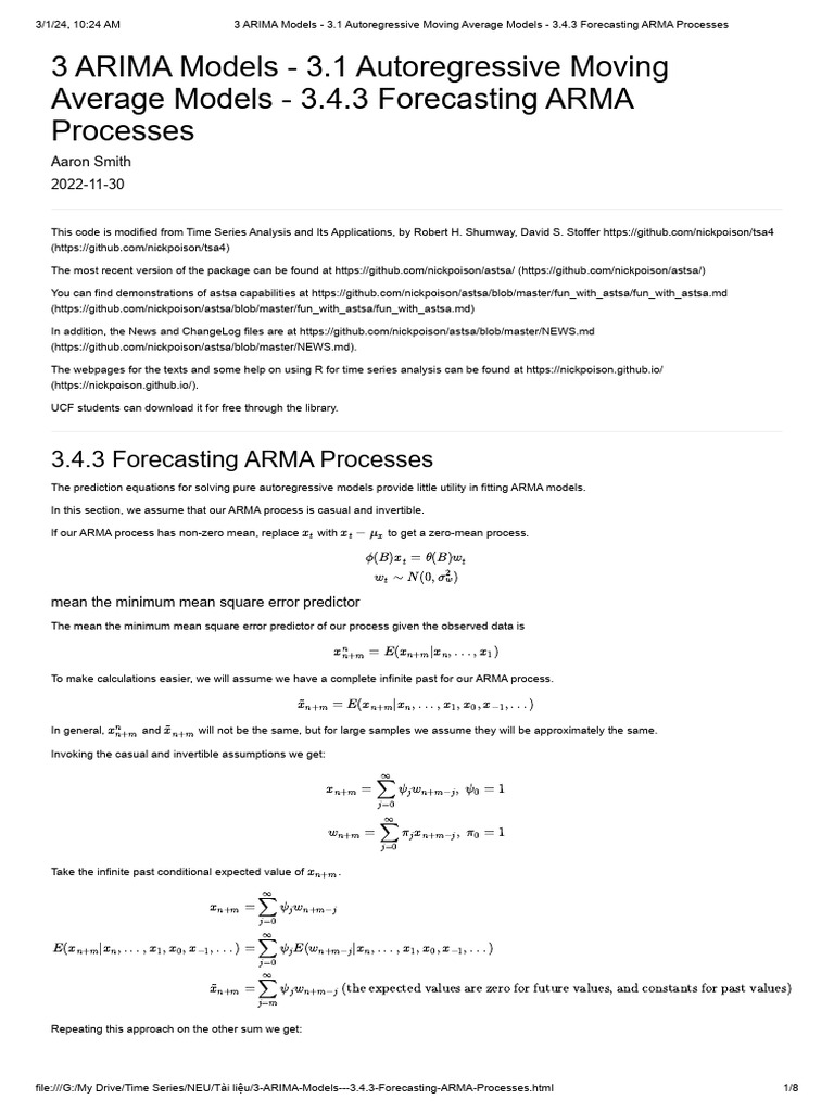 3 ARIMA Models - 3.1 Autoregressive Moving Average Models - 3.4.3 ...