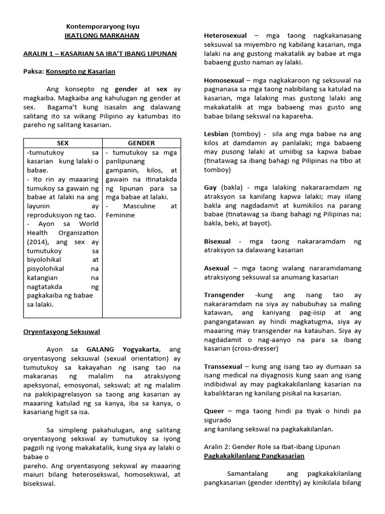 Lecture Grade 10 3rd Quarter | PDF