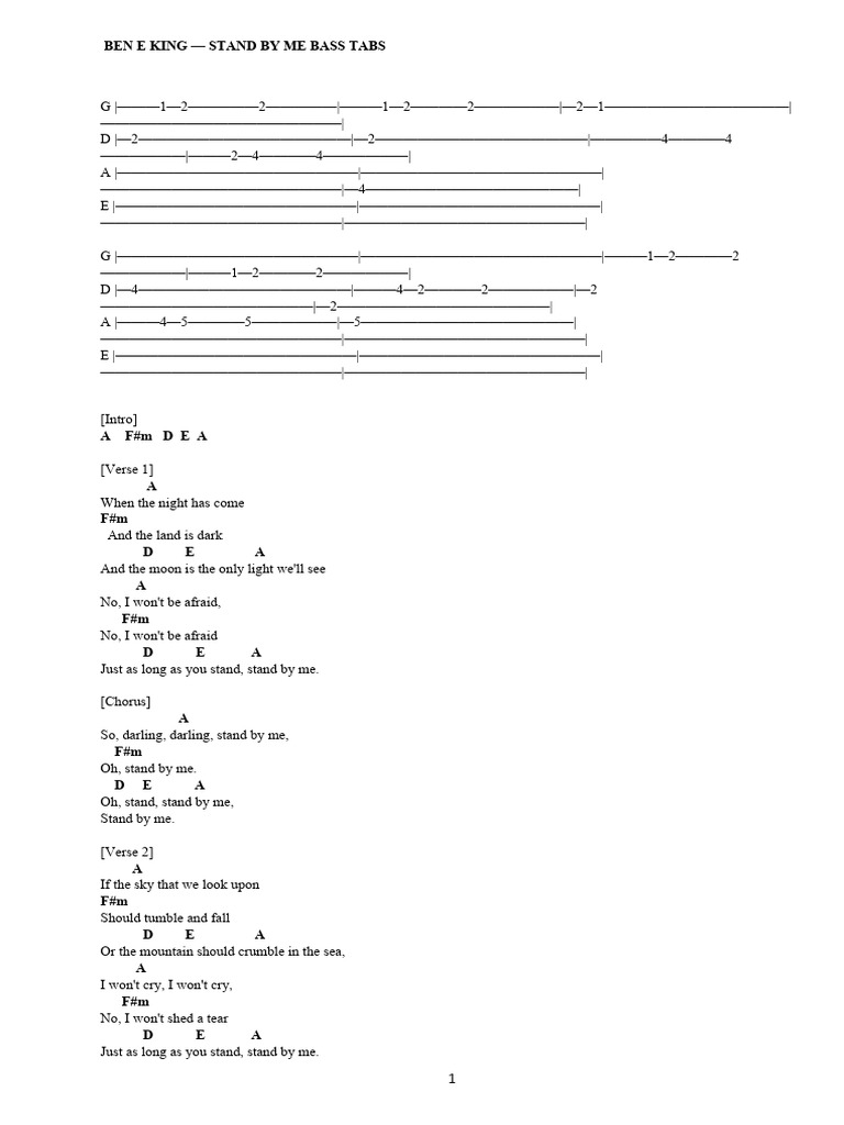 Tablature - Bass | PDF | Song Structure | Songs