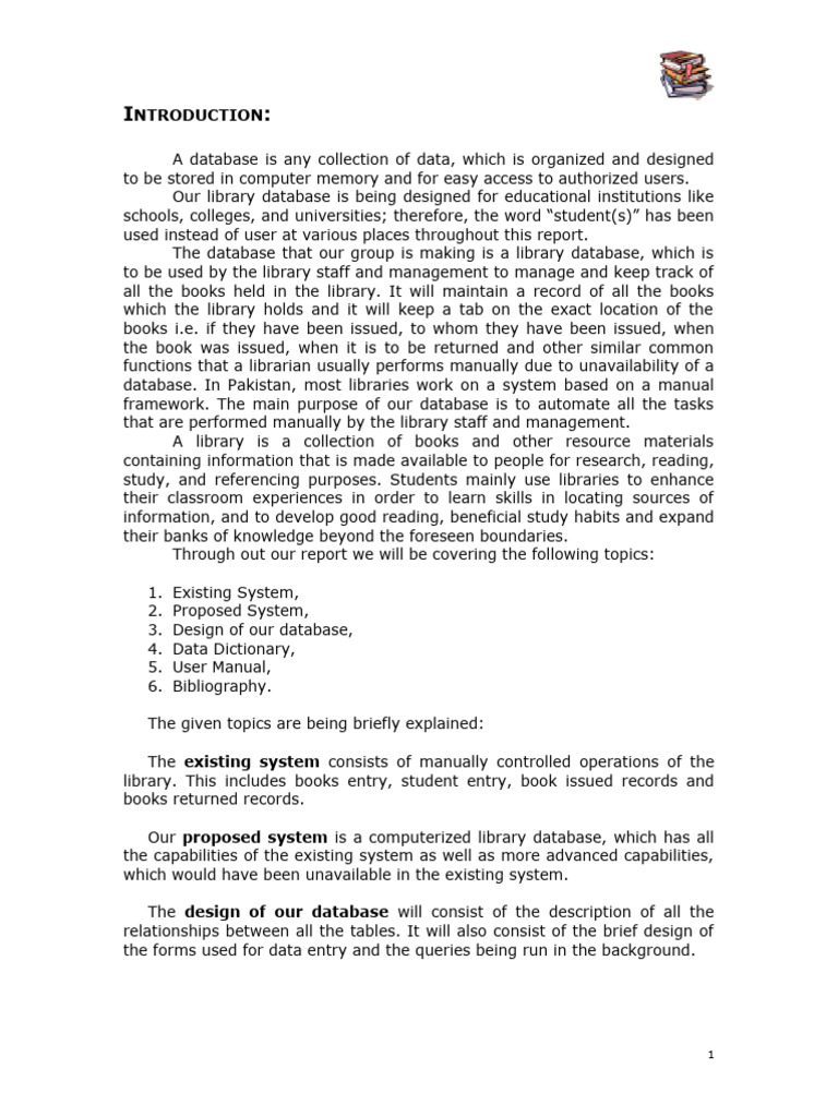 DATABASE - PROJECT - REPORT | PDF | Databases | Libraries
