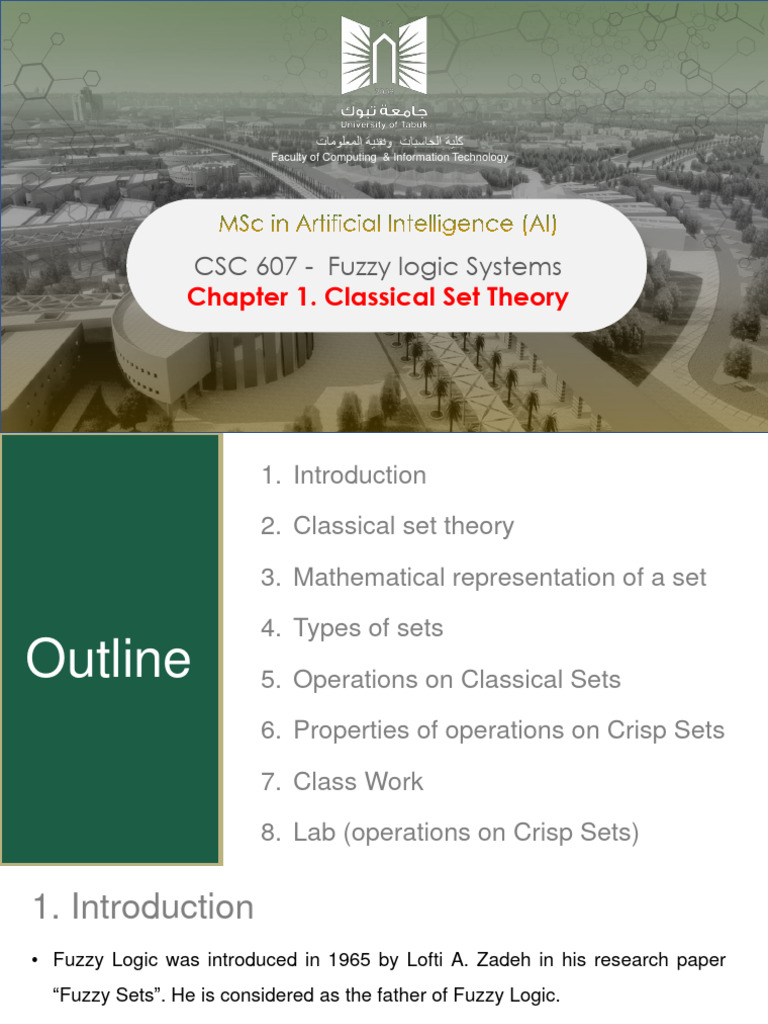 CSC 607 - Fuzzy Logic Systems Chapter 1. Classical Set Theory | PDF ... CSC 607 - Fuzzy Logic Systems Chapter 1. Classical Set Theory | PDF ...