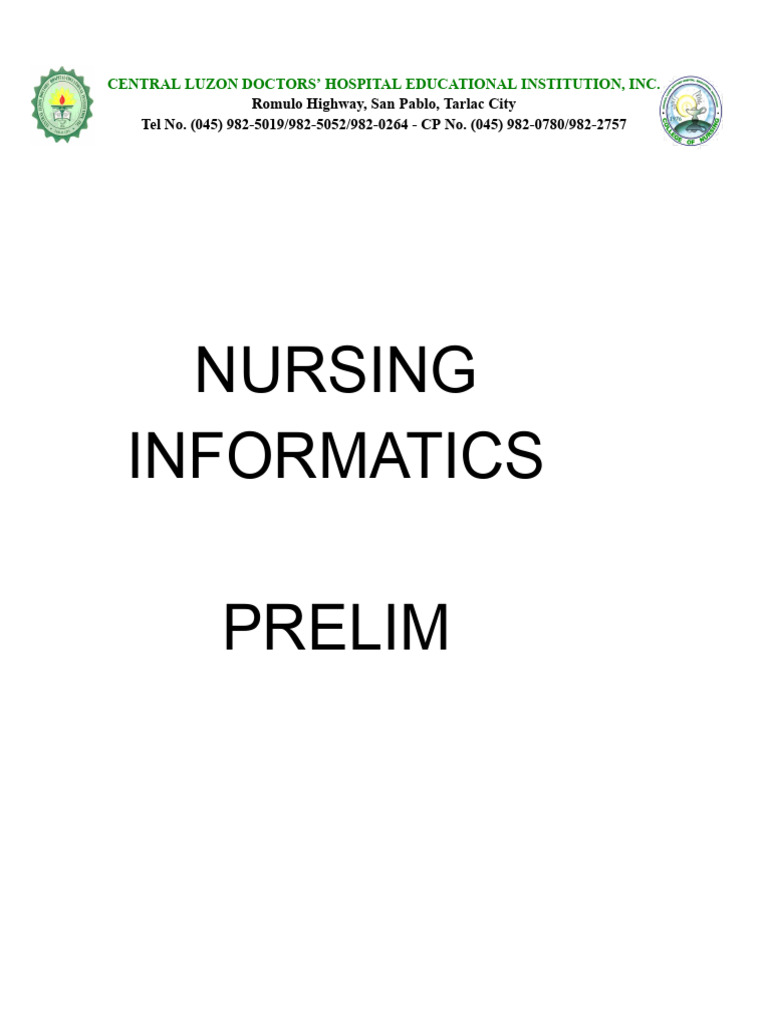 NCM 110 Nsginfos | Download Free PDF | Health Informatics | Nursing