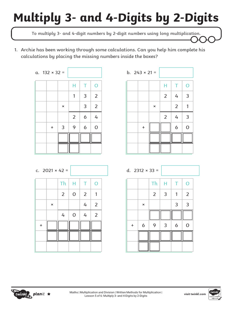 T M 1641547745 Multiply 3 and 4 Digits by 2 Digits Differentiated Maths ...