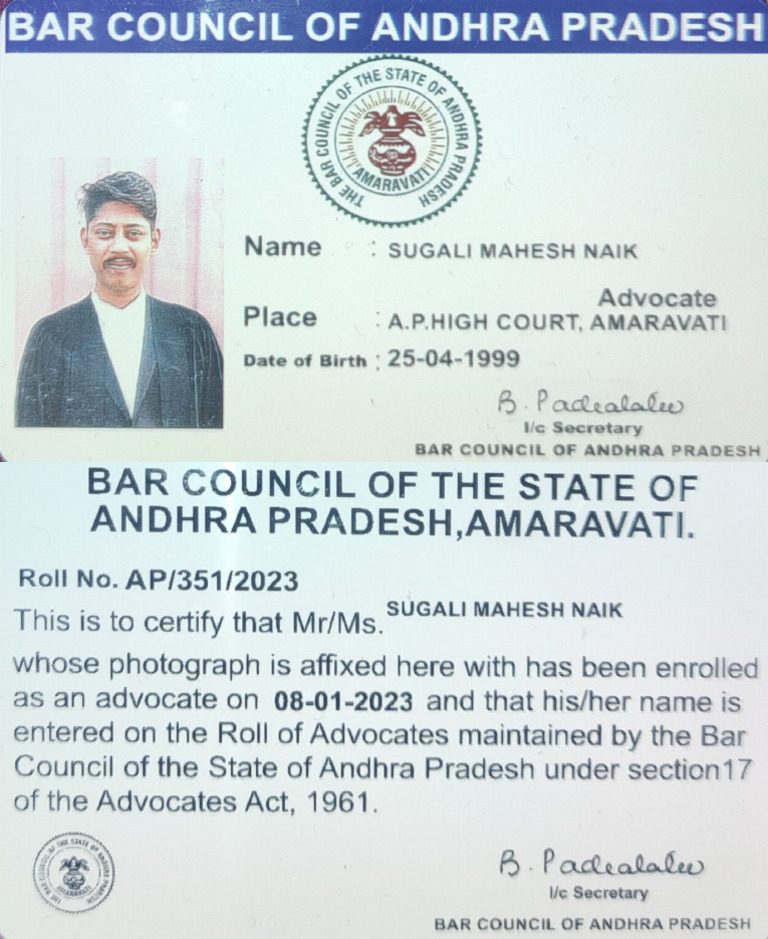 Id Card Bar Council | PDF