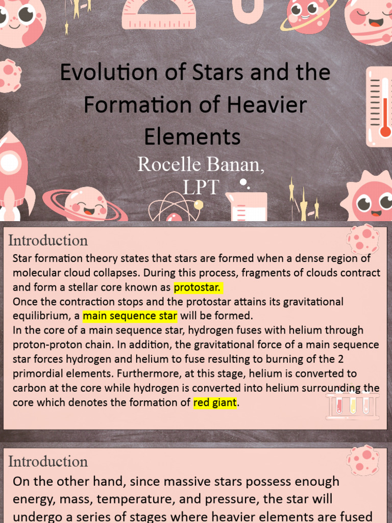Formation of The Star | PDF | Stars | Chemical Elements