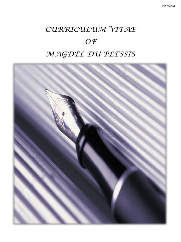 Magdel Du Plessis: Safety Officer CV | PDF