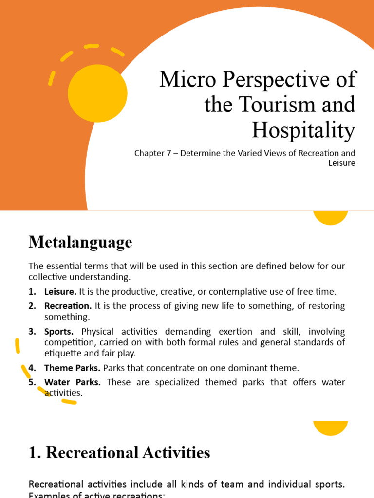 Micro Perspectives on Recreation and Leisure | PDF | Recreation ...