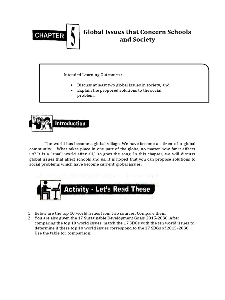 Global Issues Impacting Schools Today | PDF | Sustainability | Violence