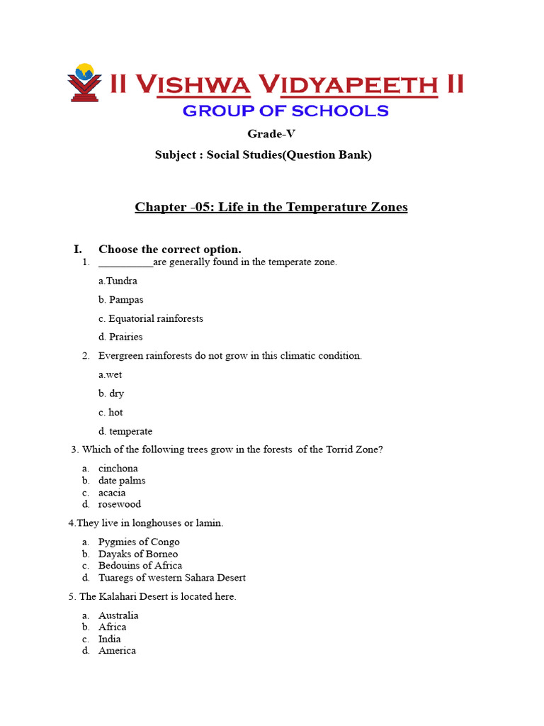 Grade-5 Question Bank-2023-24(Ratna).docx | PDF | Mahatma Gandhi | Tropics