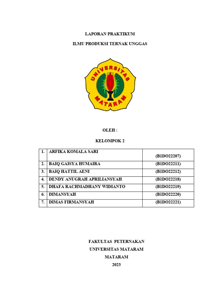 Laporan Praktikum Unggas | PDF