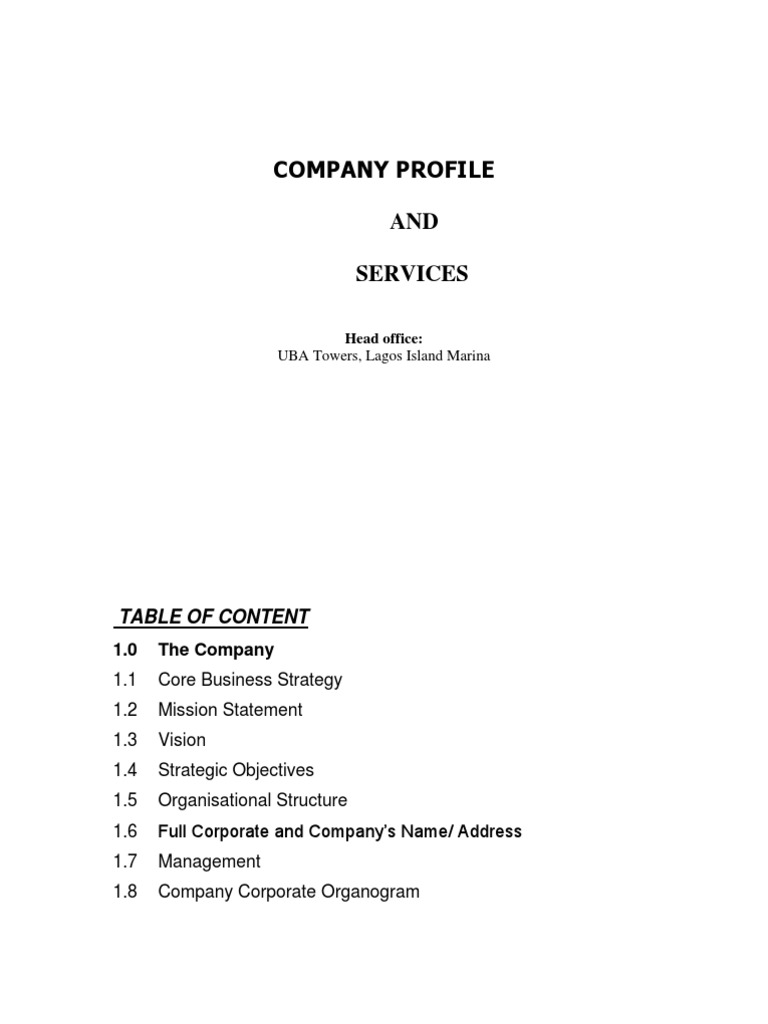 Company Profile | PDF | Nigeria | Telecommunication