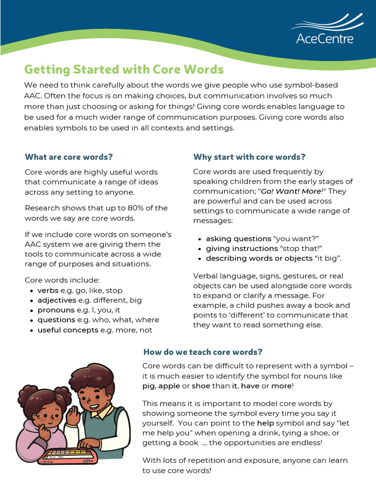 Getting-Started-with-Core-Words | PDF | Word | Communication