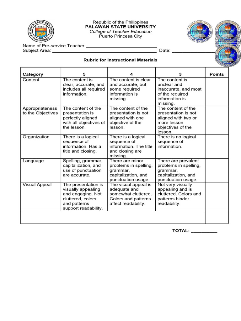 Rubric For IMs | PDF | Writing | Human Communication
