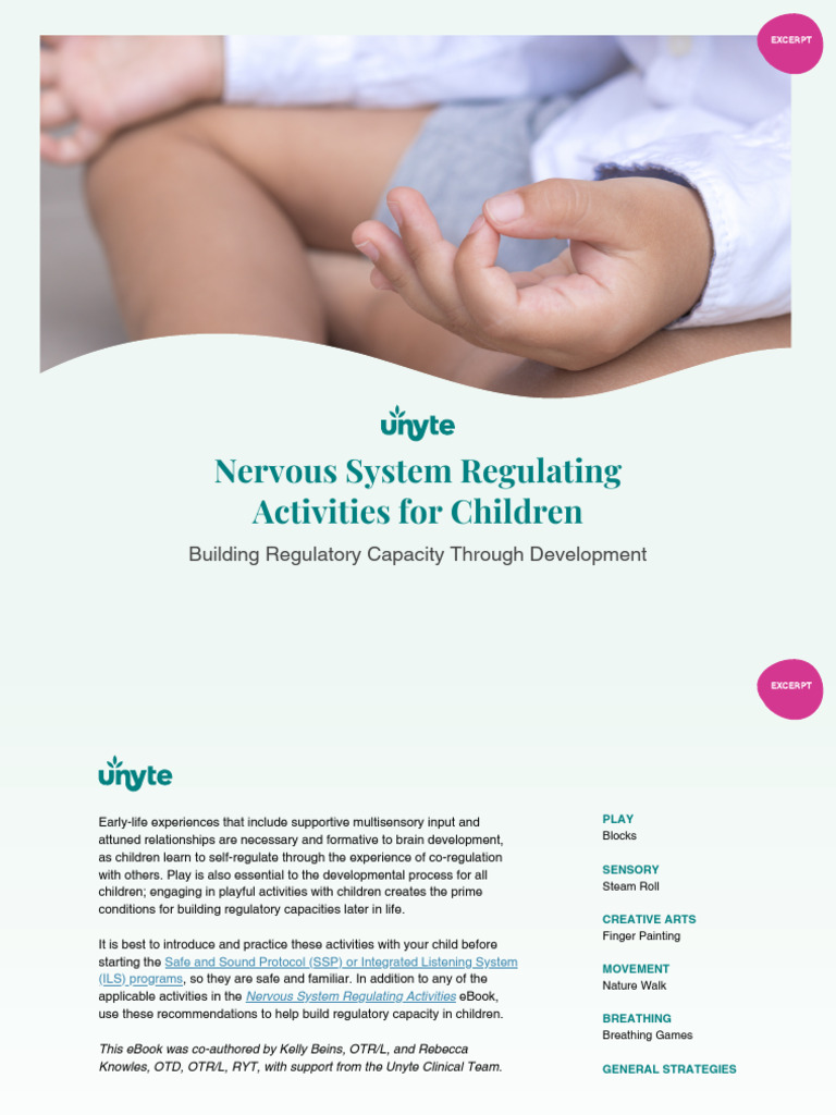 E-Book - Nervous System Regulatory Activities For Children (Excerpt ...