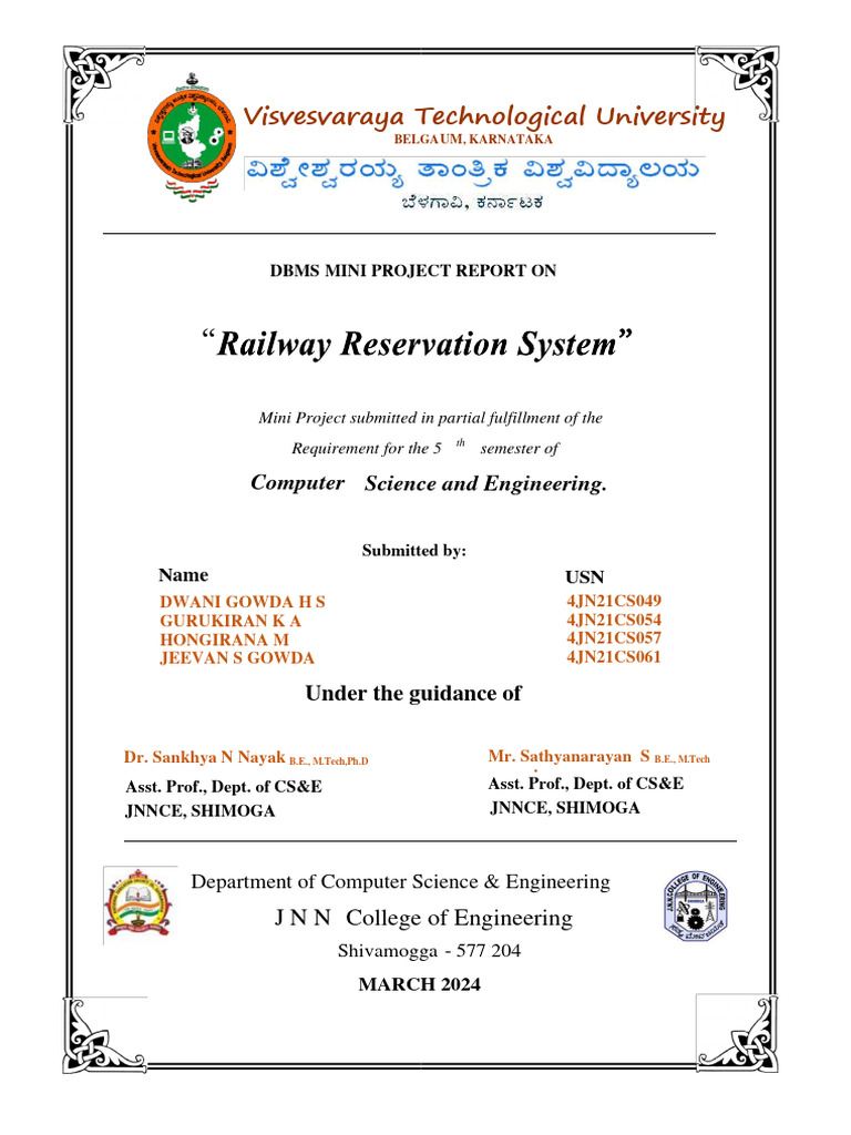Railway Reservation1111111111111 1 | PDF | Databases | Conceptual Model