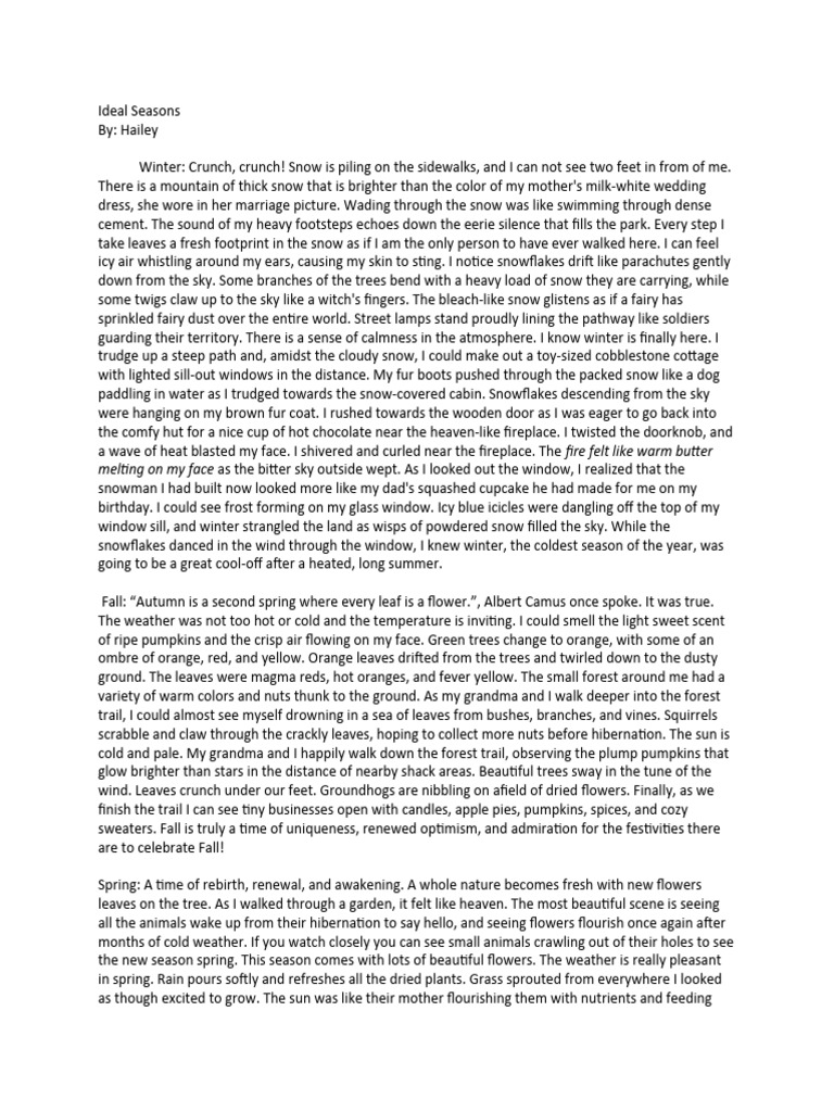 Seasonal Reflections | PDF