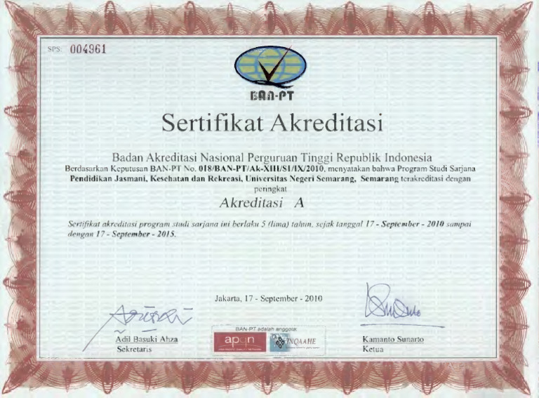 Akreditasi PJKR | PDF