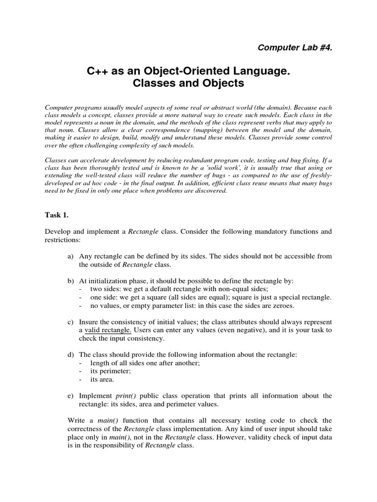 CL4 Materials | PDF | Class (Computer Programming) | Computer Program
