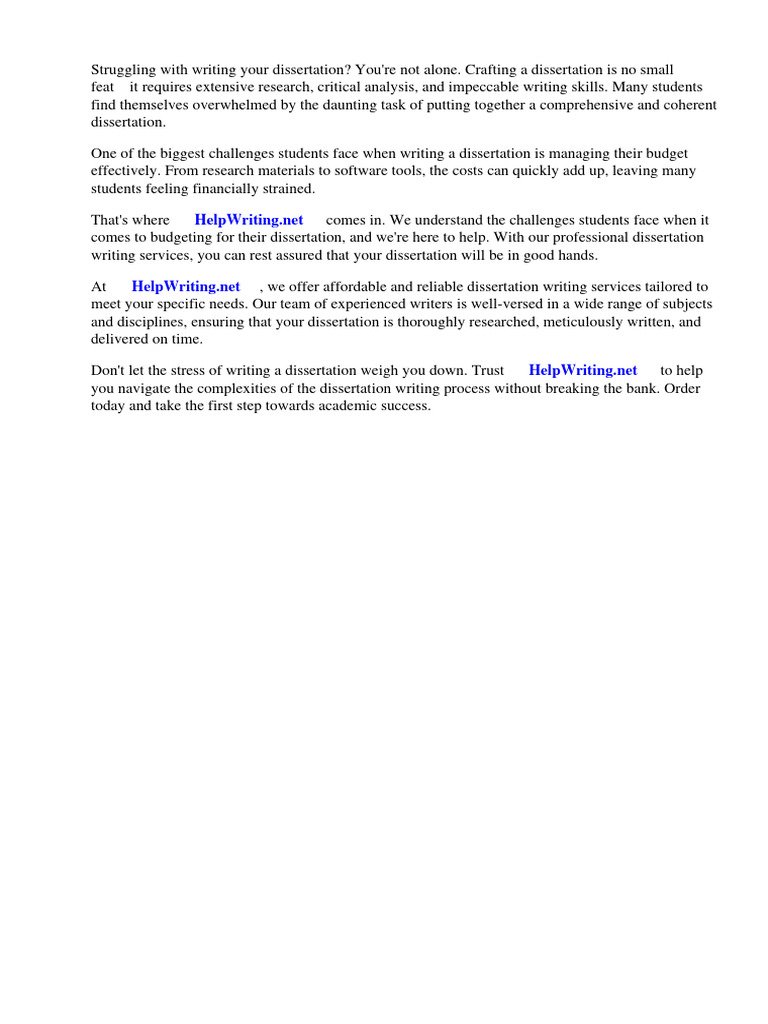 Dissertation Budget Sample | PDF | Thesis | Expense