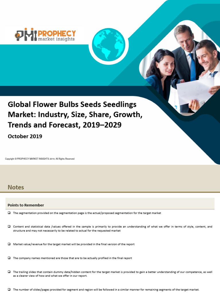 Global Flower Bulbs Seeds Seedlings Market | PDF | Market Segmentation ...
