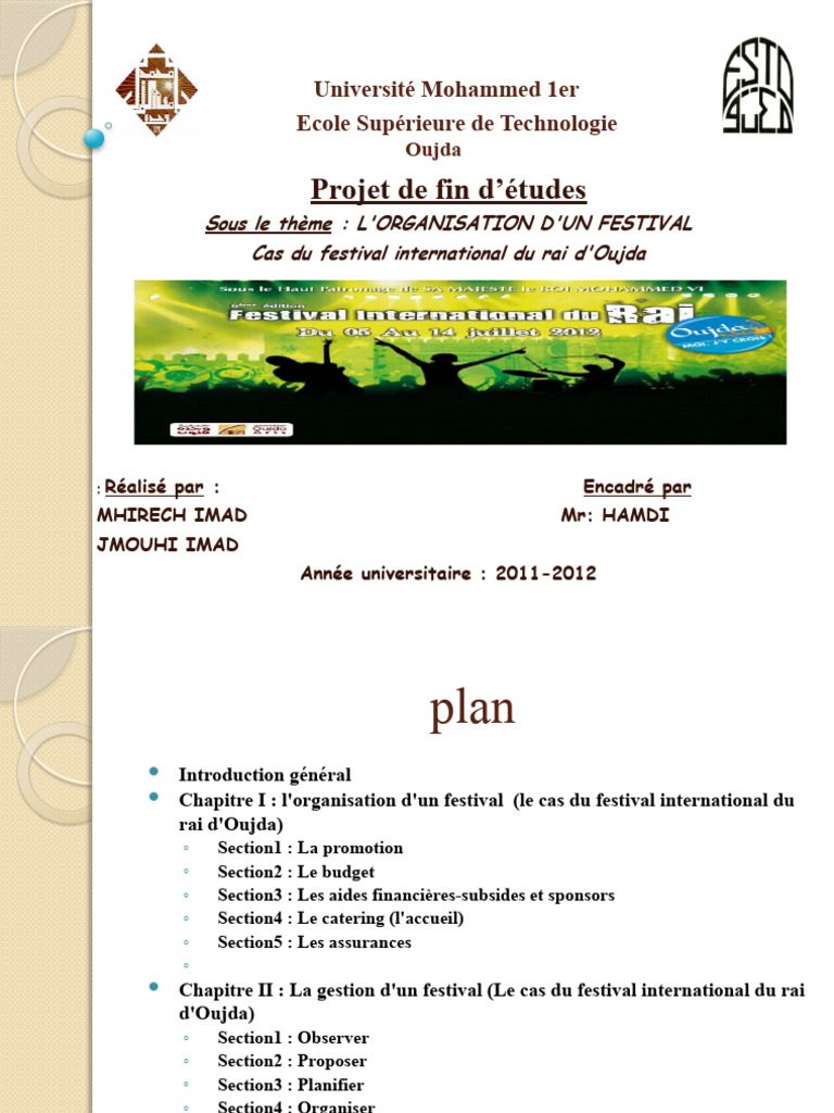 Soutenance PFE MH | PDF | Festival | Assurance