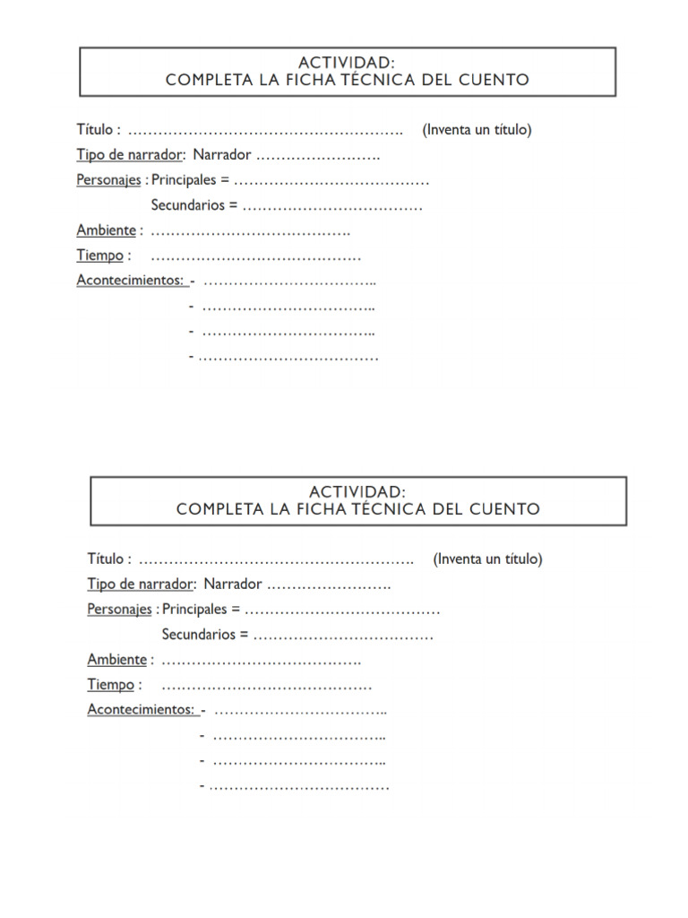 Ficha Cuento Pdf